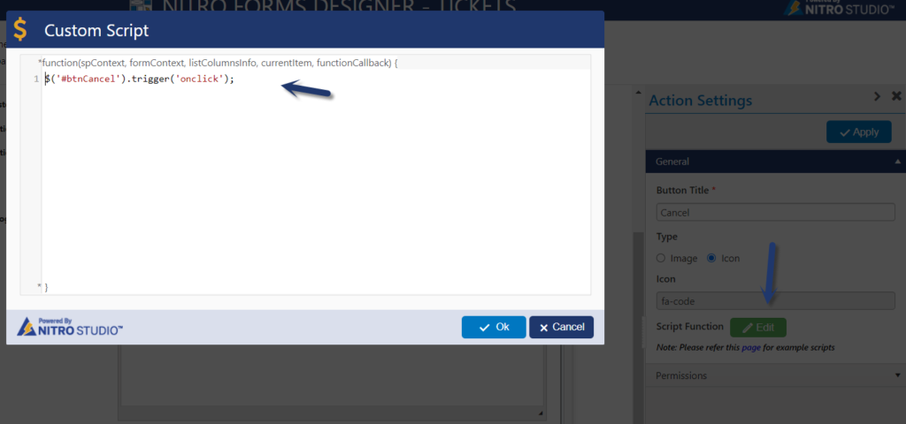 How to modify the default “Save” and “Cancel” buttons in Nitro forms ...