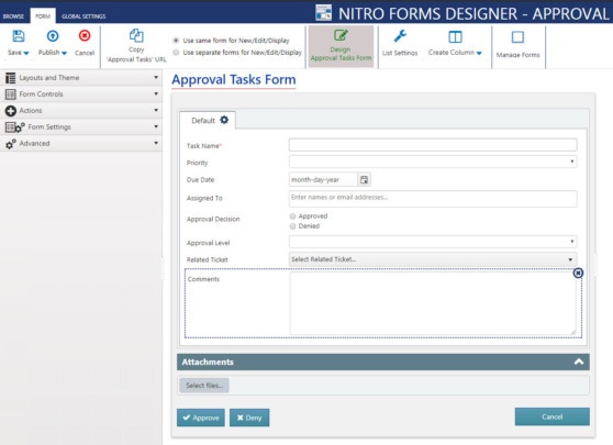 Configure two level approval functionality using NITRO Custom Actions - Crow Canyon Software Support