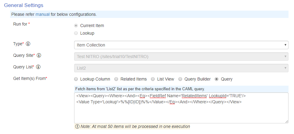 Query list action configurations in NITRO Custom Actions – Crow Canyon Software Knowledge Base
