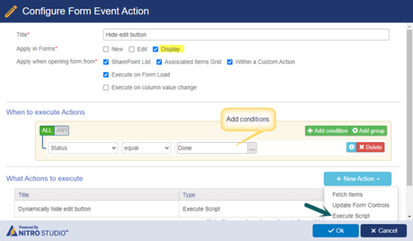 Use ‘Form Event Actions’ feature of NITRO Forms to add custom functionality - Crow Canyon ...