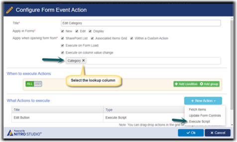 Use ‘Form Event Actions’ feature of NITRO Forms to add custom functionality - Crow Canyon ...