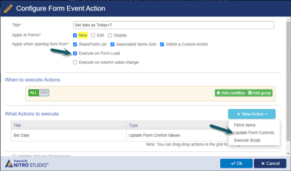 Use ‘Form Event Actions’ feature of NITRO Forms to add custom functionality - Crow Canyon ...