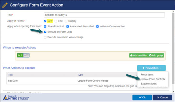 Use ‘Form Event Actions’ feature of NITRO Forms to add custom functionality - Crow Canyon ...