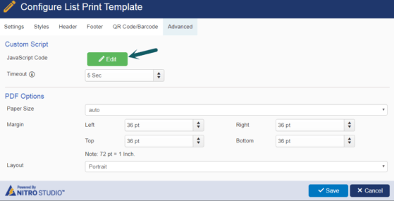 NITRO Print – Advanced formatting using JavaScript - Crow Canyon Software Support
