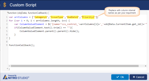 NITRO Print – Advanced formatting using JavaScript - Crow Canyon Software Support