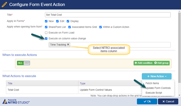 Capture Total Of Associated Item Currency Column Dynamically In Parent 