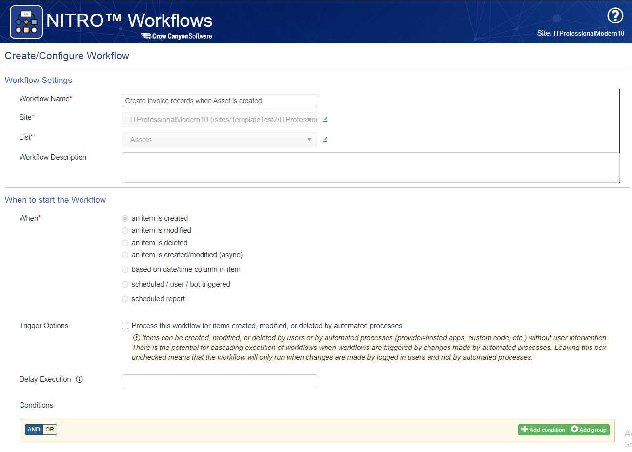 Parse CSV action in NITRO Workflows and Custom Actions - Crow Canyon Software Support