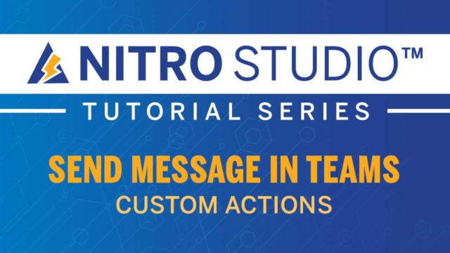 How To Setup Teams Messages In NITRO Studio