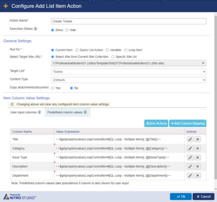 Expression builder in Custom Actions and NITRO Workflows - Crow Canyon Software Support