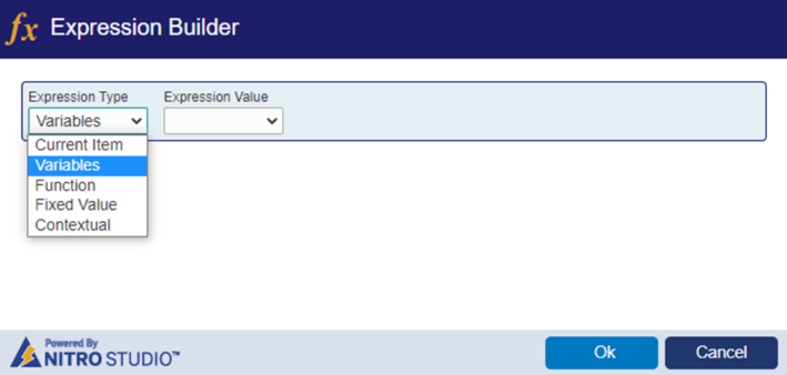 Expression builder in Custom Actions - Crow Canyon Software Support