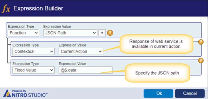 Expression builder in Custom Actions - Crow Canyon Software Support