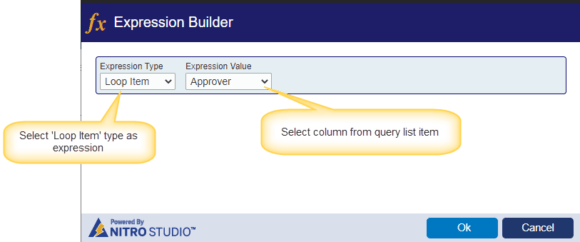 Expression builder in Custom Actions - Crow Canyon Software Support