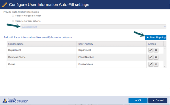 Sample configurations for ‘Get user information from’ ‘Custom User Information List’ in NITRO ...