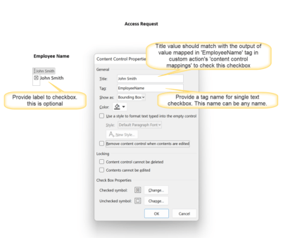 Support for checkboxes in Word documents for Generate Document Action ...