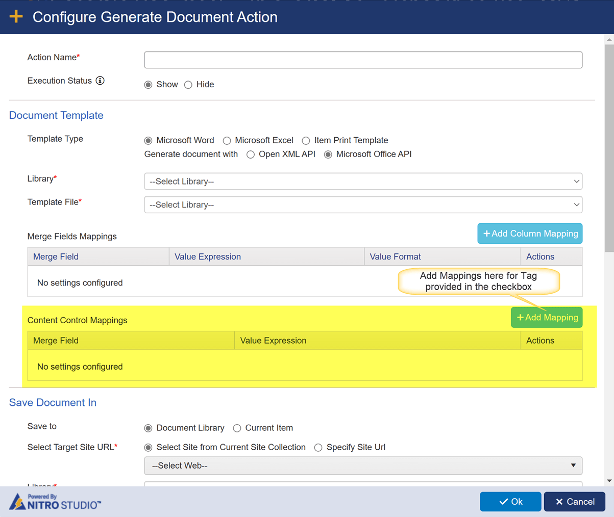 Support for checkboxes in Word documents for Generate Document Action - Crow Canyon Software Support