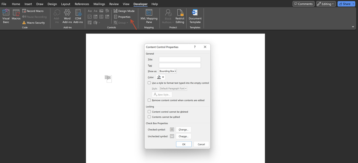 Support for checkboxes in Word documents for Generate Document Action ...