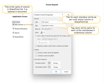 Support for checkboxes in Word documents for Generate Document Action ...