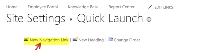 Manage quick launch links in SharePoint sites - Crow Canyon Software ...