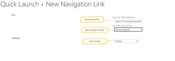 Manage quick launch links in SharePoint sites - Crow Canyon Software ...