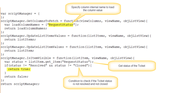 Customize Crow Canyon List View using JavaScript Code - Crow Canyon Software Support