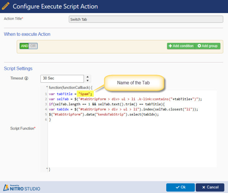 Custom Script examples in NITRO Forms - Crow Canyon Software Support