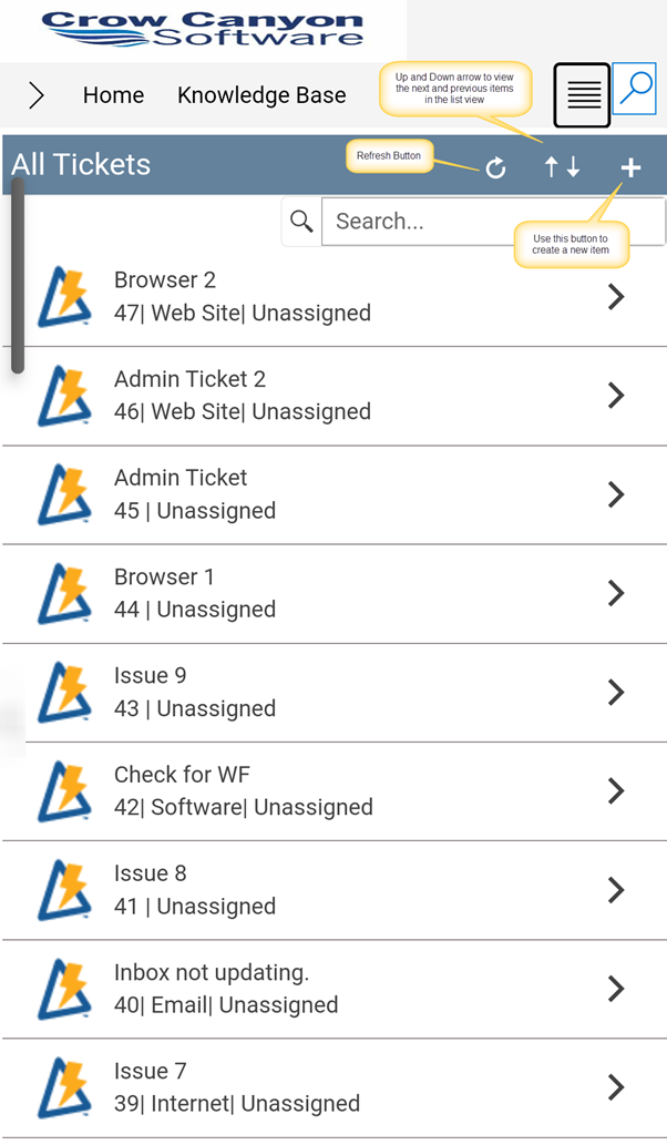 A Complete Guide to Crow Canyon’s Mobile List View - Crow Canyon Software Support