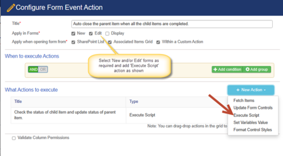 Update parent item when associated items are modified from parent item edit form - Crow Canyon ...
